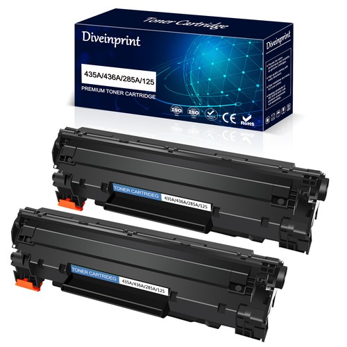 2PK CB435A 35A BK Toner Cartridge With HP 35A LaserJet P1002 P1004 ...