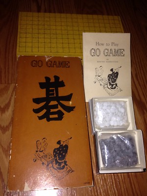 Vintage 1961 RARE Japanese Go Game Goke Shell & Slate Never Used W ...