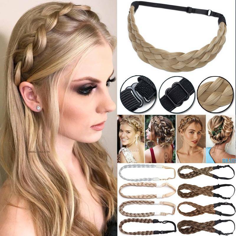 Thick Plaited Braided Headband Chunky Hair Extensions Real as Human ...