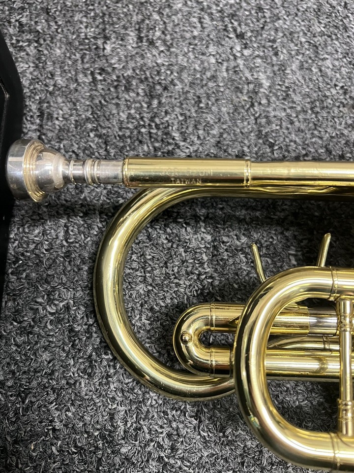 GOLDEN JUPITER JCR-520M CORNET W/HARD CASE & SILVER TONE 7C MOUTHPIECE ...