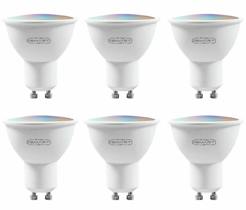 Vtac 6PK Samsung LED Bulbs 5.5W GU10 RGB Smart Dimmable Illuminated ...