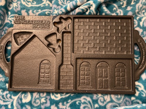 The Gingerbread House 1985 John Wright Cast Iron Mold Double Sided USA ...