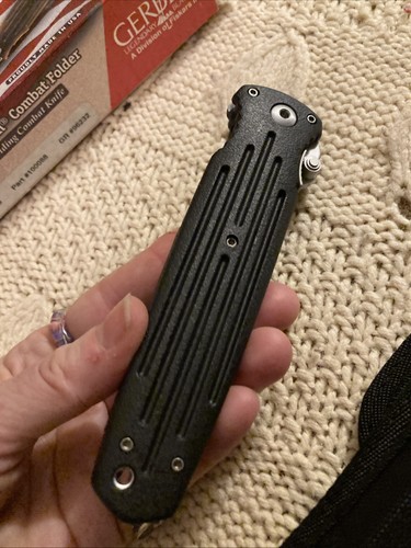 New in Box GERBER APPLEGATE COMBAT FOLDER Knife + Sheath single edge ...