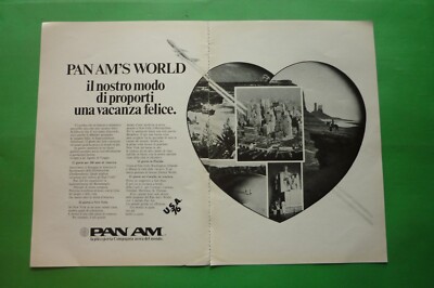 Pan-Am Airlines American 1976 Advertising' Vintage The World Pan Am ...