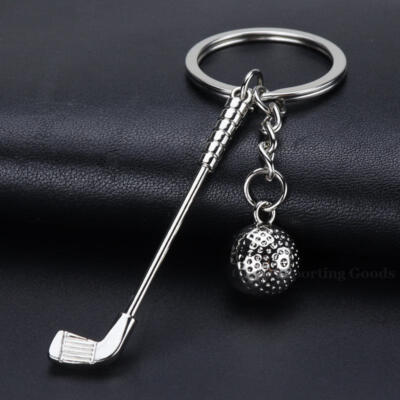 Golf Club Ball Keychain Golf Themed Key Ring Metal Keyring Souvenirs ...