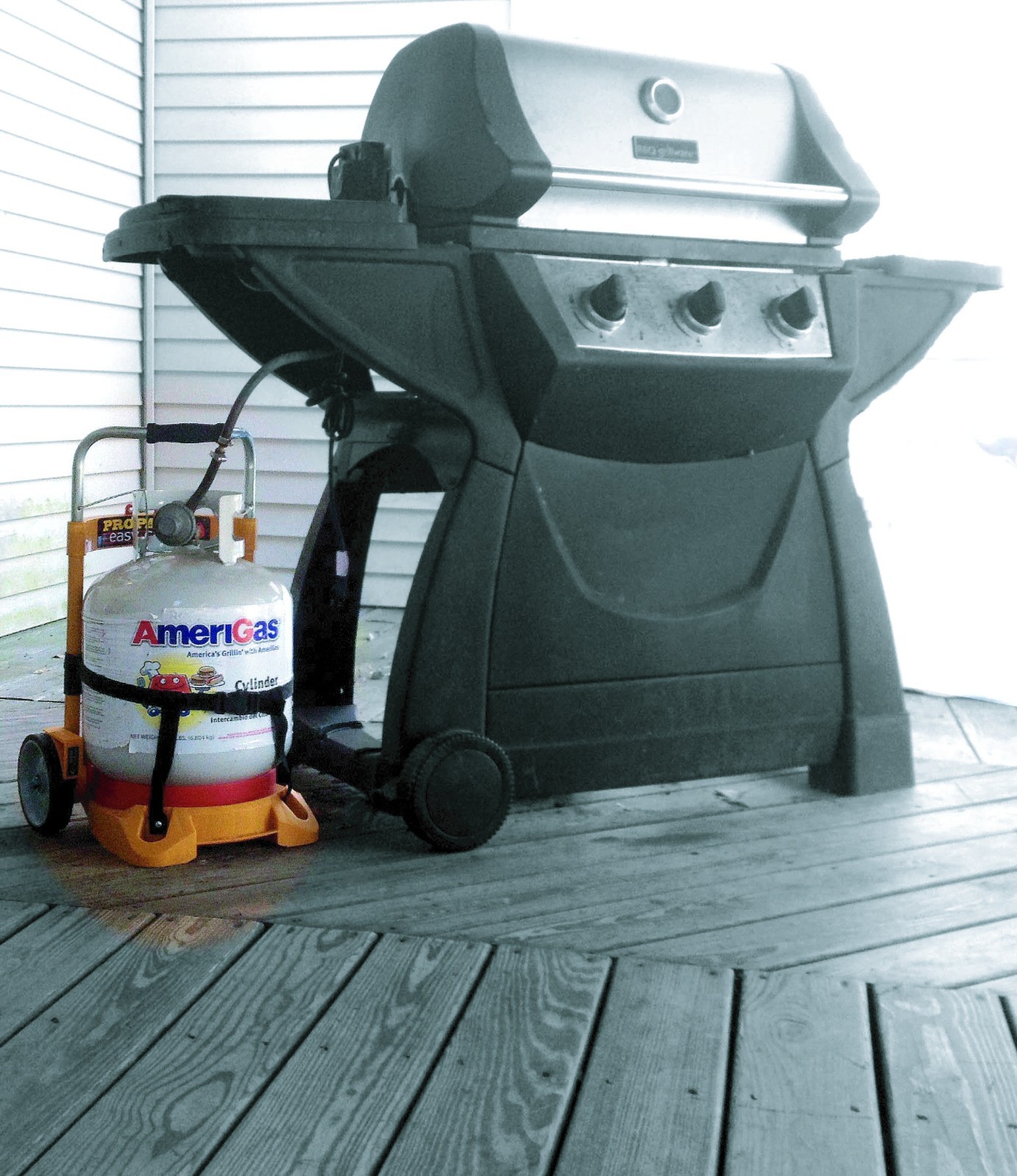 Propane Easy Cart for Heaters n BBQ Grills Refill Adapter (LP tank not ...