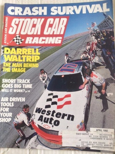 Stock Car Racing Magazine Darrell Waltrip Crash Survival April 1992 ...