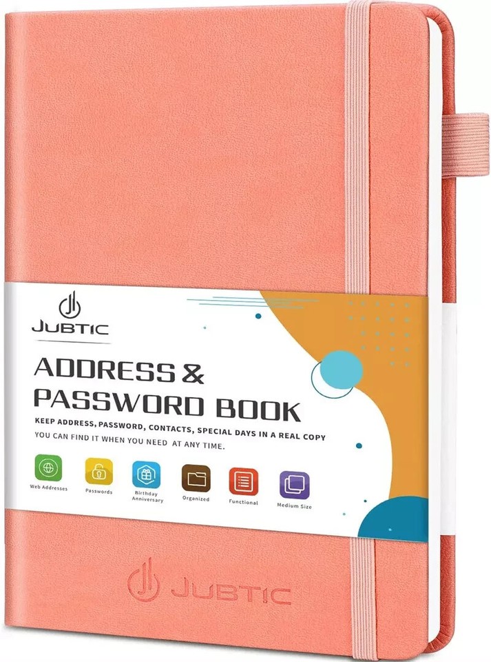 Address Books A-Z Index Hardcover Password Contacts Telephone Notebook ...