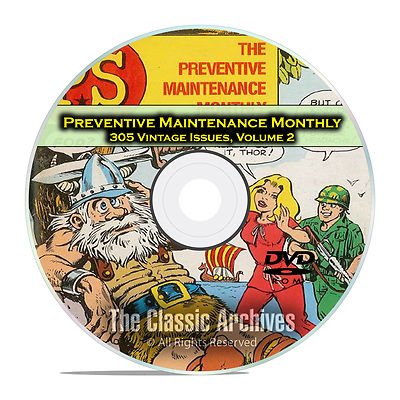 The Preventive Maintenance Monthly, Vol 2, 305 Issues, Vintage Army ...
