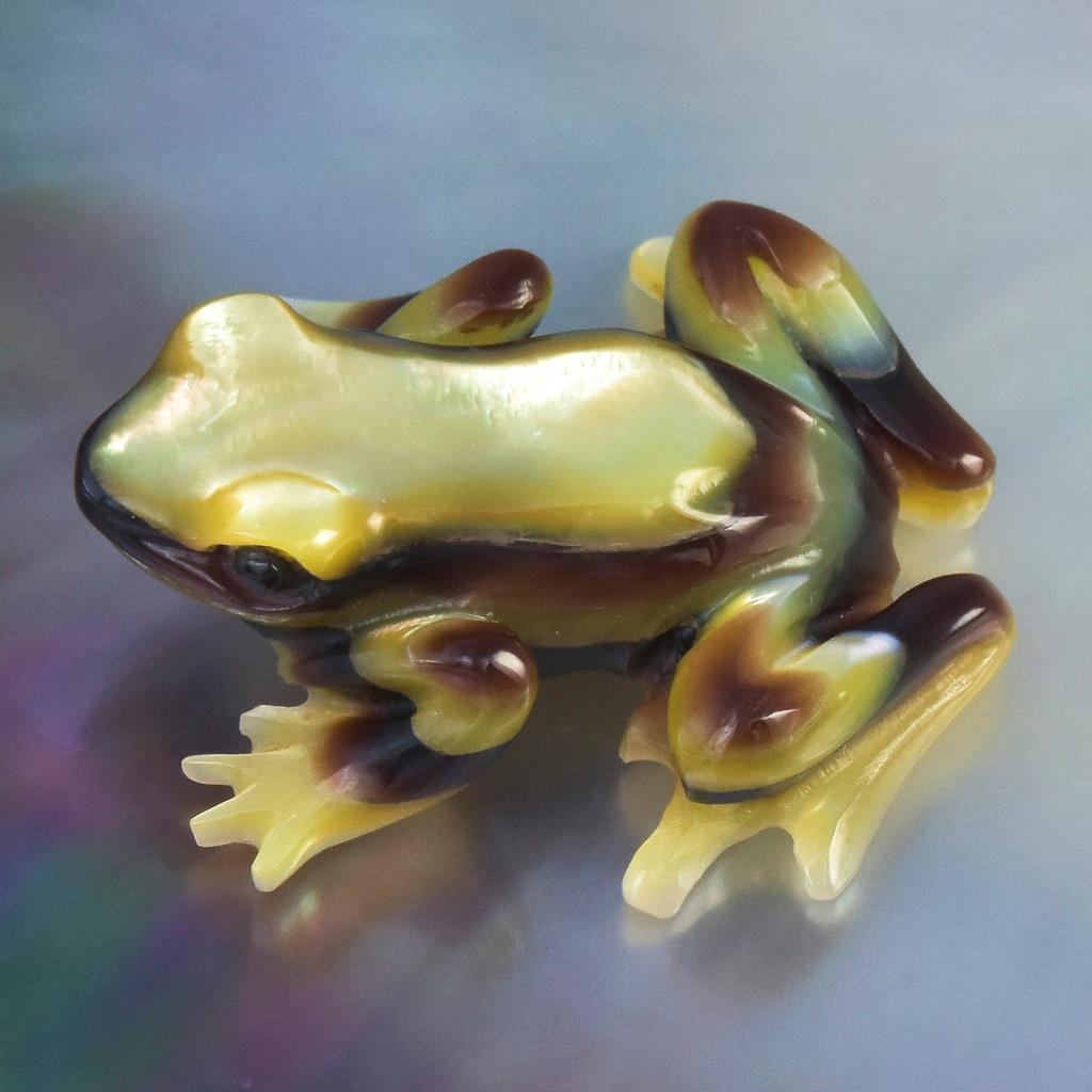 Curare Poison Arrow Frog Mother-of-Pearl Shell Carving Collection ...