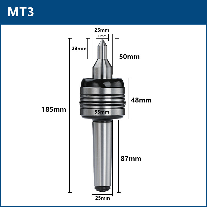 MT2 MT3 Live Center For CNC Long Spindle Lathe Tool Morse Taper ...