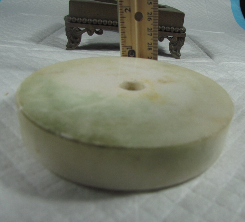 Vintage Decorative Brass with Marable Top Table Lamp or Vase Base for ...