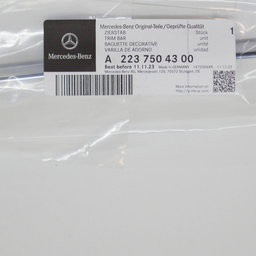 NEW MERCEDES-BENZ MAYBACH S W223 FRONT HOOD CENTER TRIM BAR A2237504300 ...