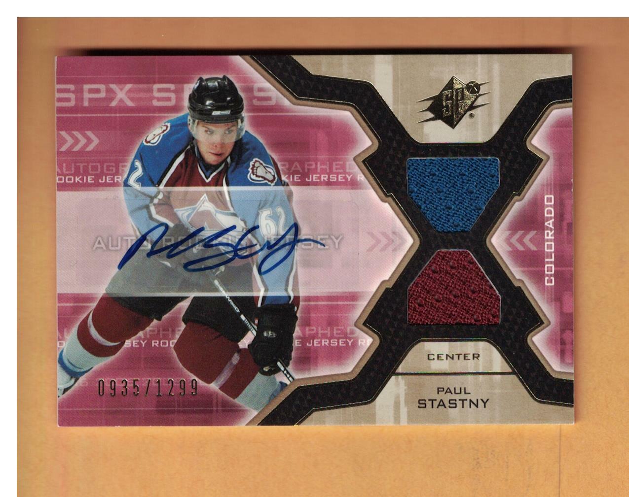 PAUL STASTNY AUTOGRAPH 2006-07 UPPER DECK SPx ROOKIE CARD SIGNED #186 ...