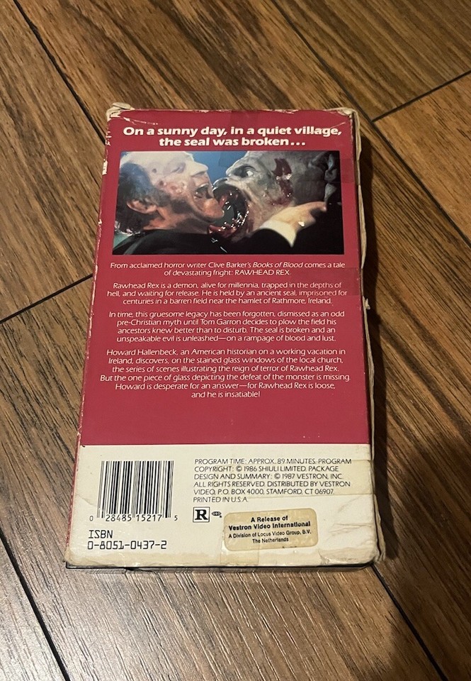 Rawhead Rex VHS Horror Fantasy Cult Classic | eBay