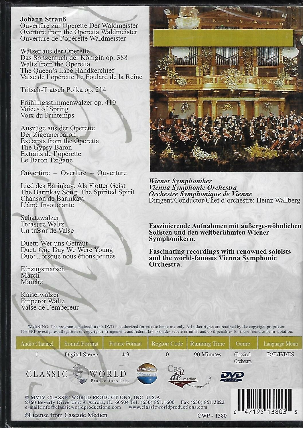 Springtime in Vienna - Johann Straus - Vienna Symphonic Orchestra (DVD ...