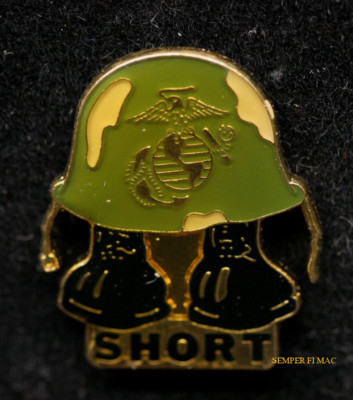 US MARINE DIGIT MIDGET SHORT TIMER USMC HAT PIN MARINES MCAS MCB USS ...