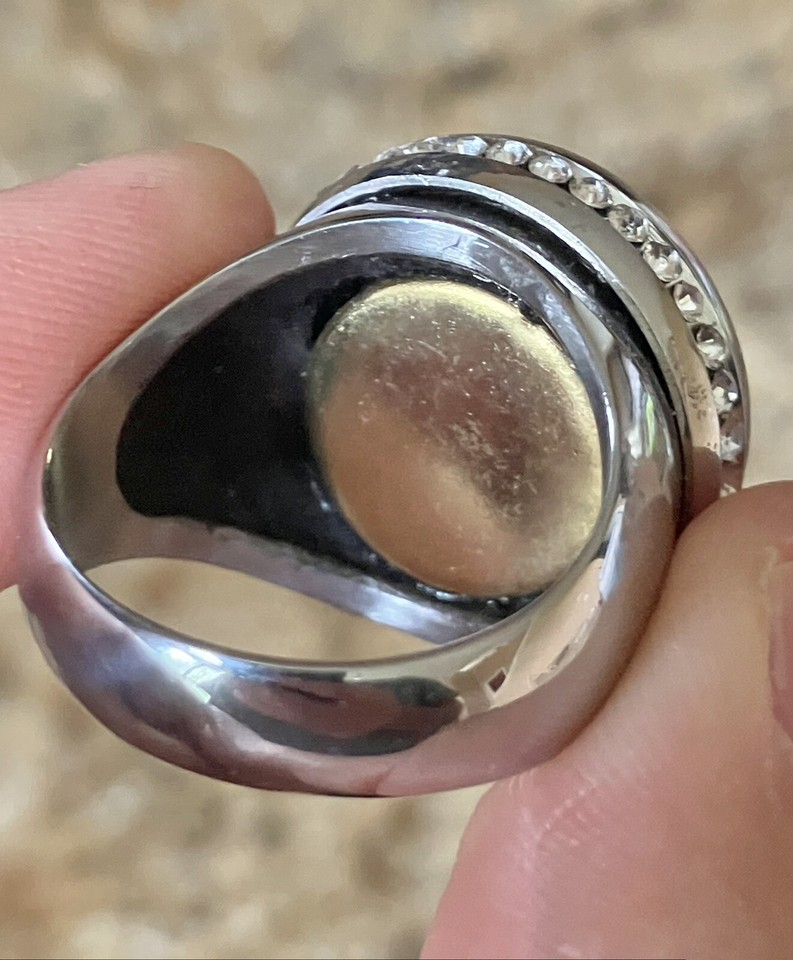 Stainless Steel Silver 2005 American US Cameo Buffalo Nickel Coin Ring ...