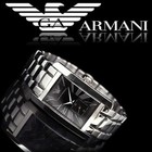 NEW GENUINE EMPORIO ARMANI AR0157 STEEL SILVER AND BLACK TONE WOMEN'S ...