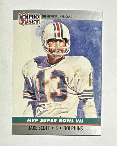 Jake Scott - 1990 Pro Set Super Bowl MVP's #7 - Miami Dolphins Football ...