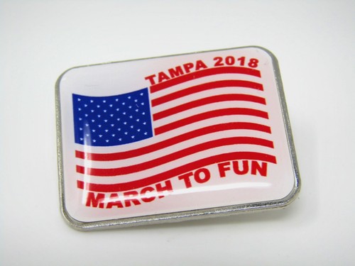 Collectible Pin: 2010 Tampa March to Fun American Flag Design | eBay