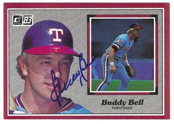 Autographed Buddy Bell 1983 Donruss Action All Star postcard #40 w ...