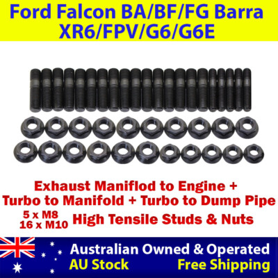 High Tensile Exhaust Manifold & Turbo Stud Kit For Ford Falcon XR6 BA ...