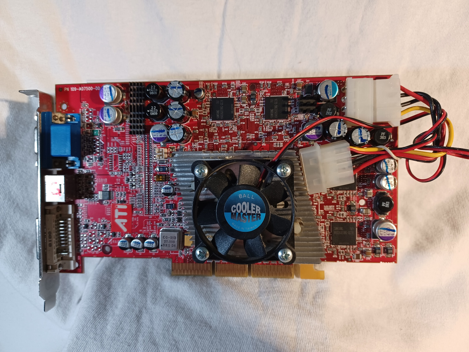TESTED GOOD ATI Radeon 9800 Pro 128MB DDR AGP 8X Video Card 109-A07500 ...