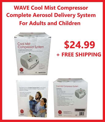 Wave Cool Mist Compressor System ~ Adults or Children ~ Home or Travel ...
