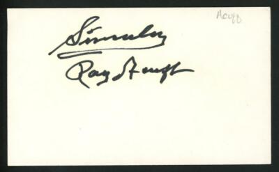 ROY ACUFF signed 3x5 index card | "King of Country Music" - autographed ...
