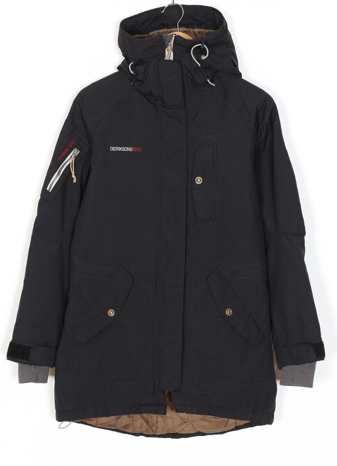 DIDRIKSONS STORM SYSTEM Dry2 Parka Jacket Women Size 36 Hooded Padded ...