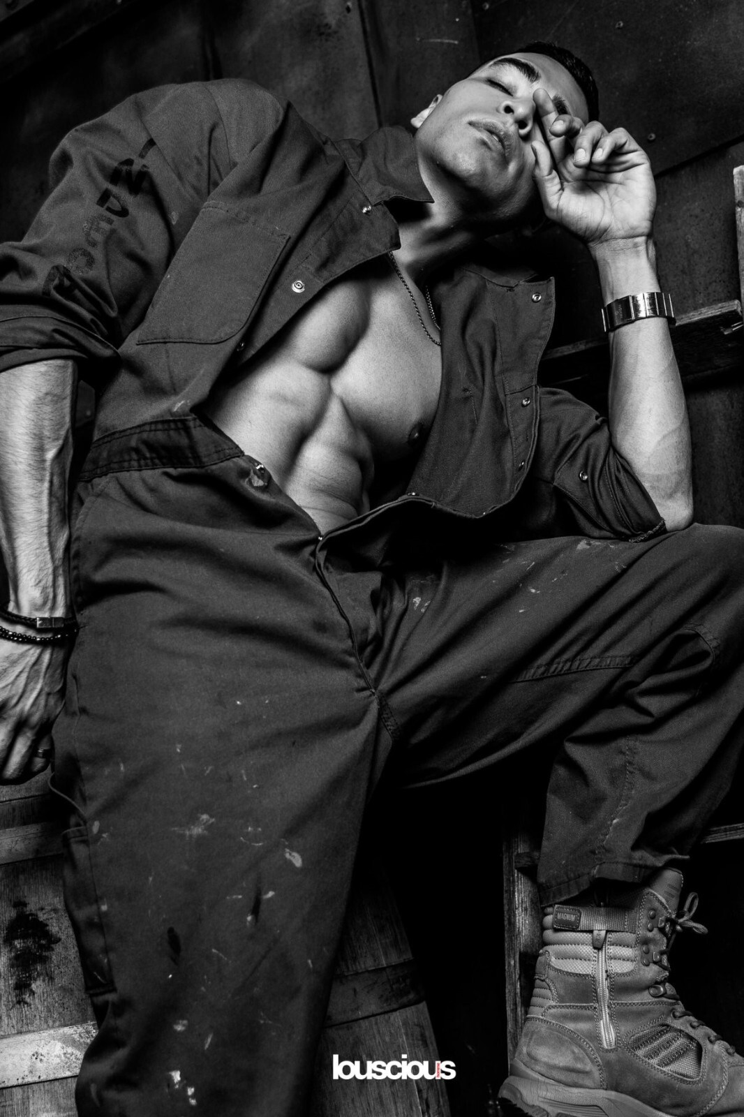 [E073] Male Model Showing Off Body To Viewer Fine Art Hunky Physique | eBay