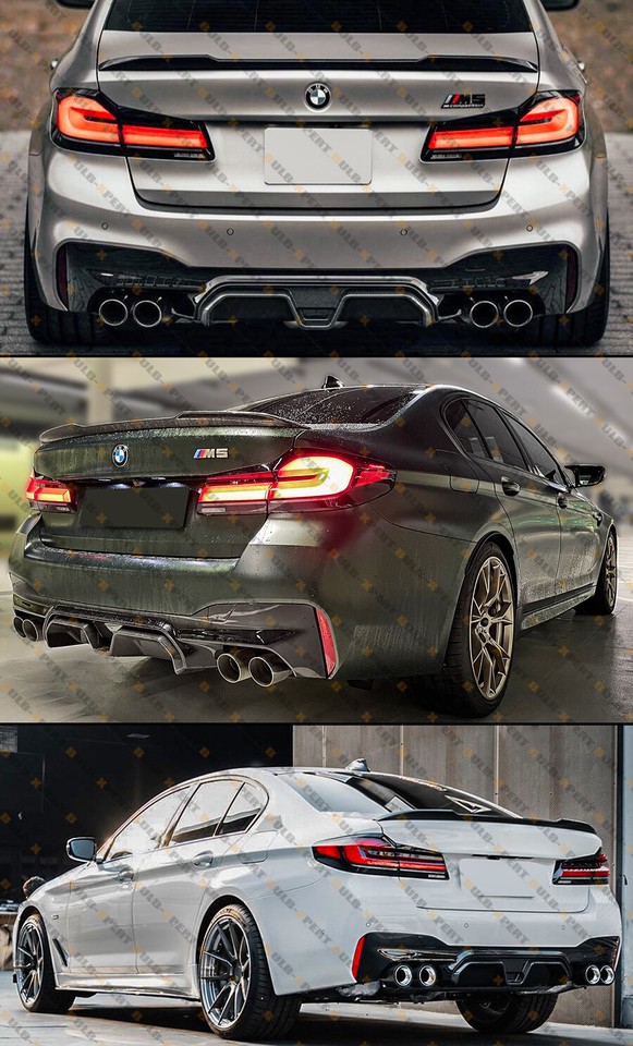 CS Style Real Carbon Fiber Center Rear Bumper Diffuser For 2018-2023 ...