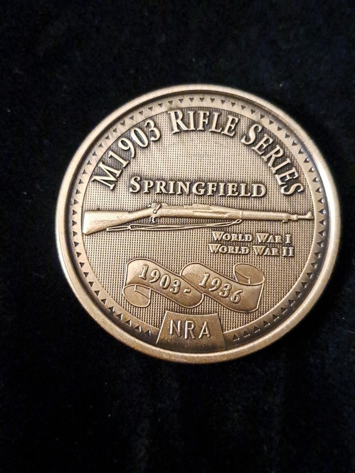 NRA Springfield Rifle Series Coin M1903 Medal 1903-1936 Challenge Coin ...