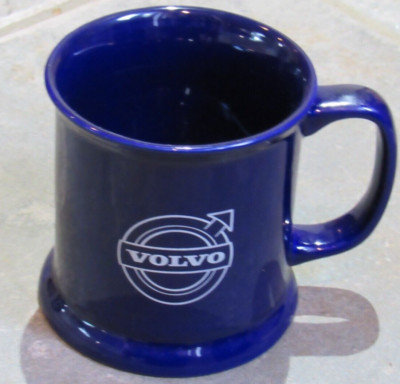 VOLVO Automobile Car Logo Coffee Mug Cobalt Blue Ceramic Footed VGC | eBay