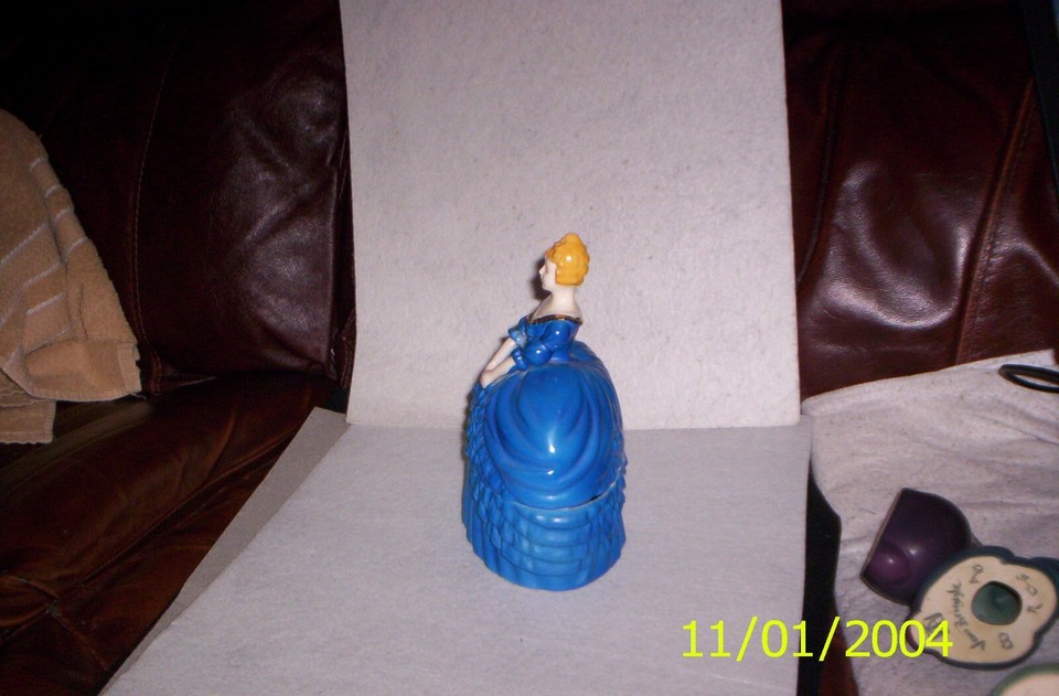 Vintage Victorian Lady Vanity Powder Trinket Box | eBay