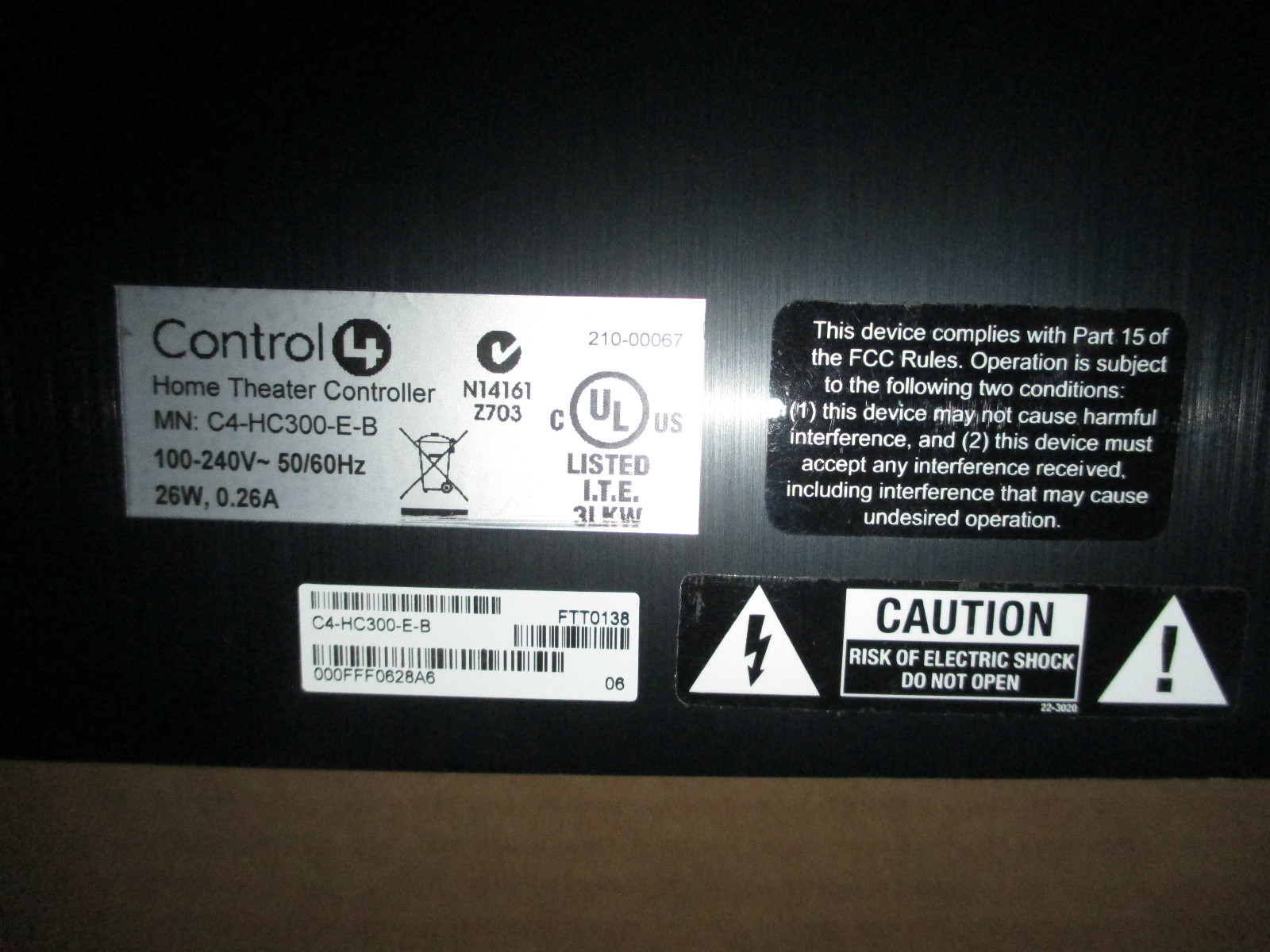 Control4 Home Controller HC-300 with remote CXM-RCR1-B C4-HC200-E-B ALL ...