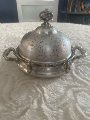 Crown Silver Plate Co Domed Silver Plated Butter Server | eBay