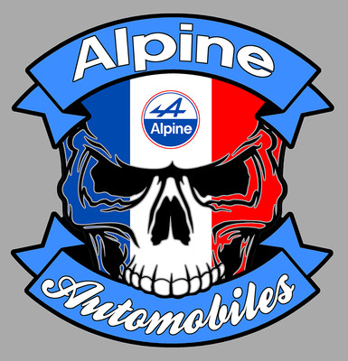 ALPINE Automobiles Skull Sticker vinyle laminé | eBay