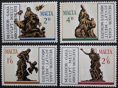 300th death anniversary of Melchior Gafa stamps, Malta, 1967, SG ref:385-388 MNH | eBay