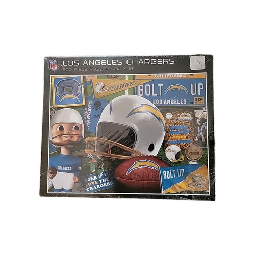 Los Angeles Chargers 500 Piece Puzzle 24” x 18” NFL Team Collage – New ...