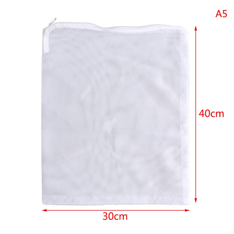 Aquarium Filter Bag Fish Tank Mesh Bag Zipper Net Pond Bio Ball Active ...