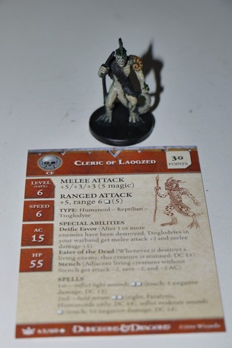 DDM Dungeons and Dragons MINIATURES CLERIC OF LAOGZED 43/60 C WOTDQ ...