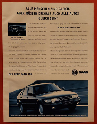 36. Saab 900 Werbeanzeige Werbung Reklame 1993 | eBay.de