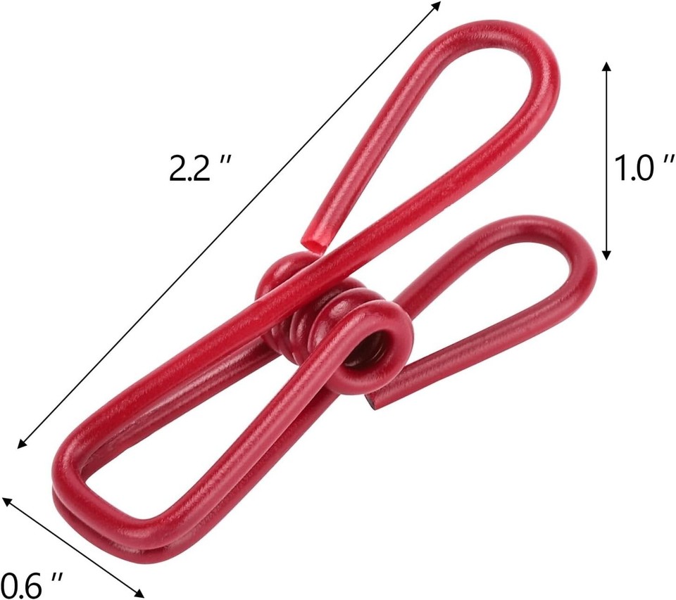 50Pack Metal Chip Clips PVC Coated Chip Bags Clips for Food Bags ...