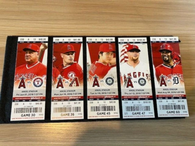 2018 Los Angeles Angels Tickets ( 5 Tickets --- All Albert Pujols Home ...