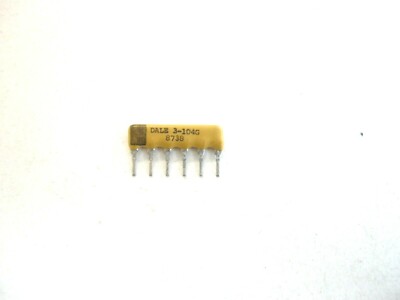 100 Ohm 6 Pin SIP (single inline package) Resistor (New Old Stock)(QTY ...