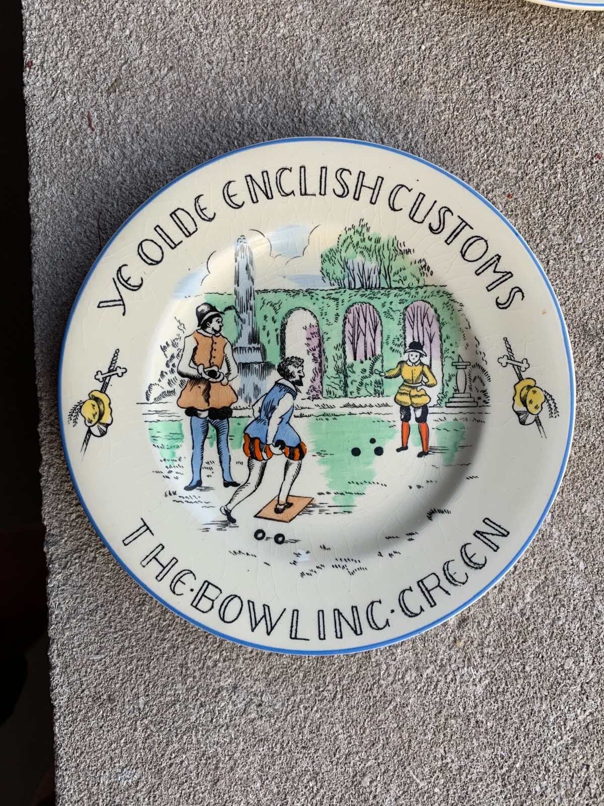 Scenes of Olde English Customs Burgess Leigh Staffordshire England ...