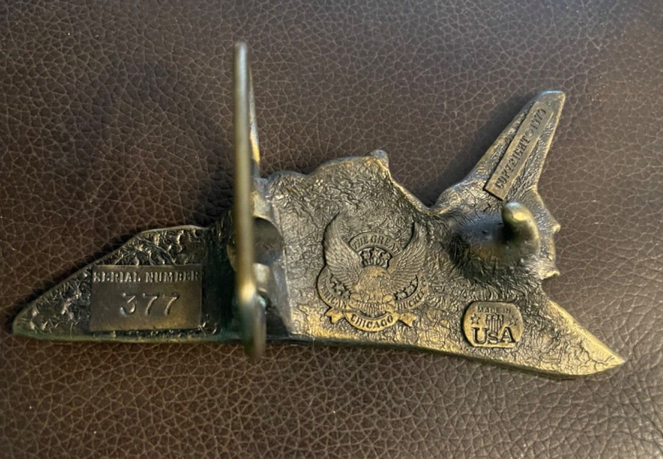 Space Shuttle Belt Buckle - NASA - Vintage 1979 TGABC Dimensional 3D | eBay