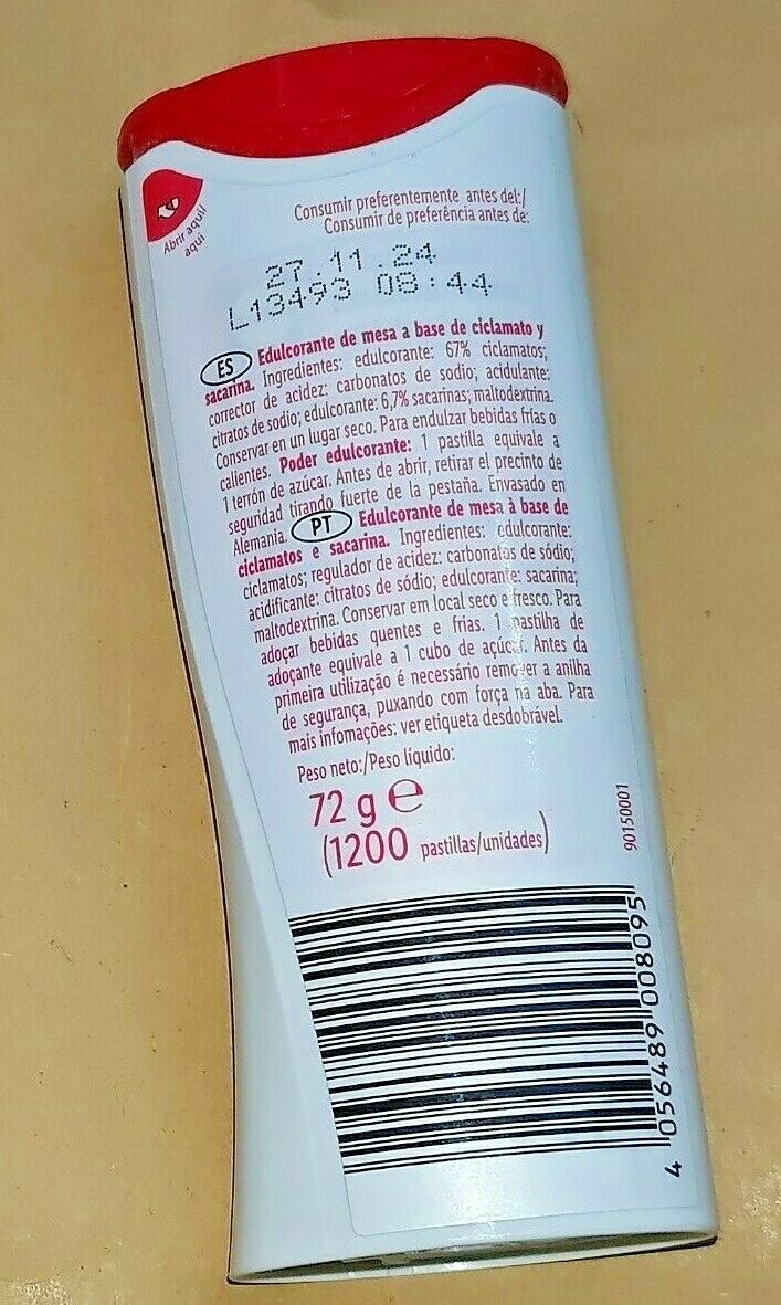 Cologran Sweetener Tablets 72g Low Calorie 1200 Tablets | eBay